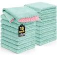 HUVBNAWQ-18 Pack Kitchen Cloths Dish Towels (10" x 10", Green & Pink ...