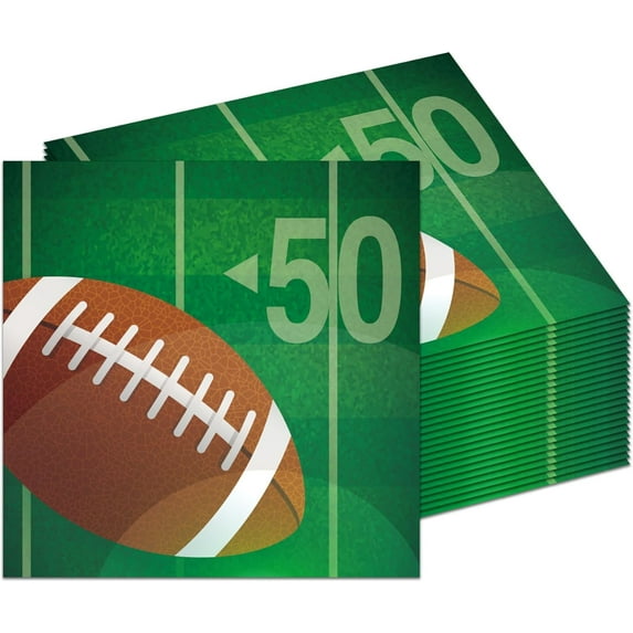 HUVBNAWQ-40Pcs Football Napkins Disposable Lunch Dinner Paper Napkins ...
