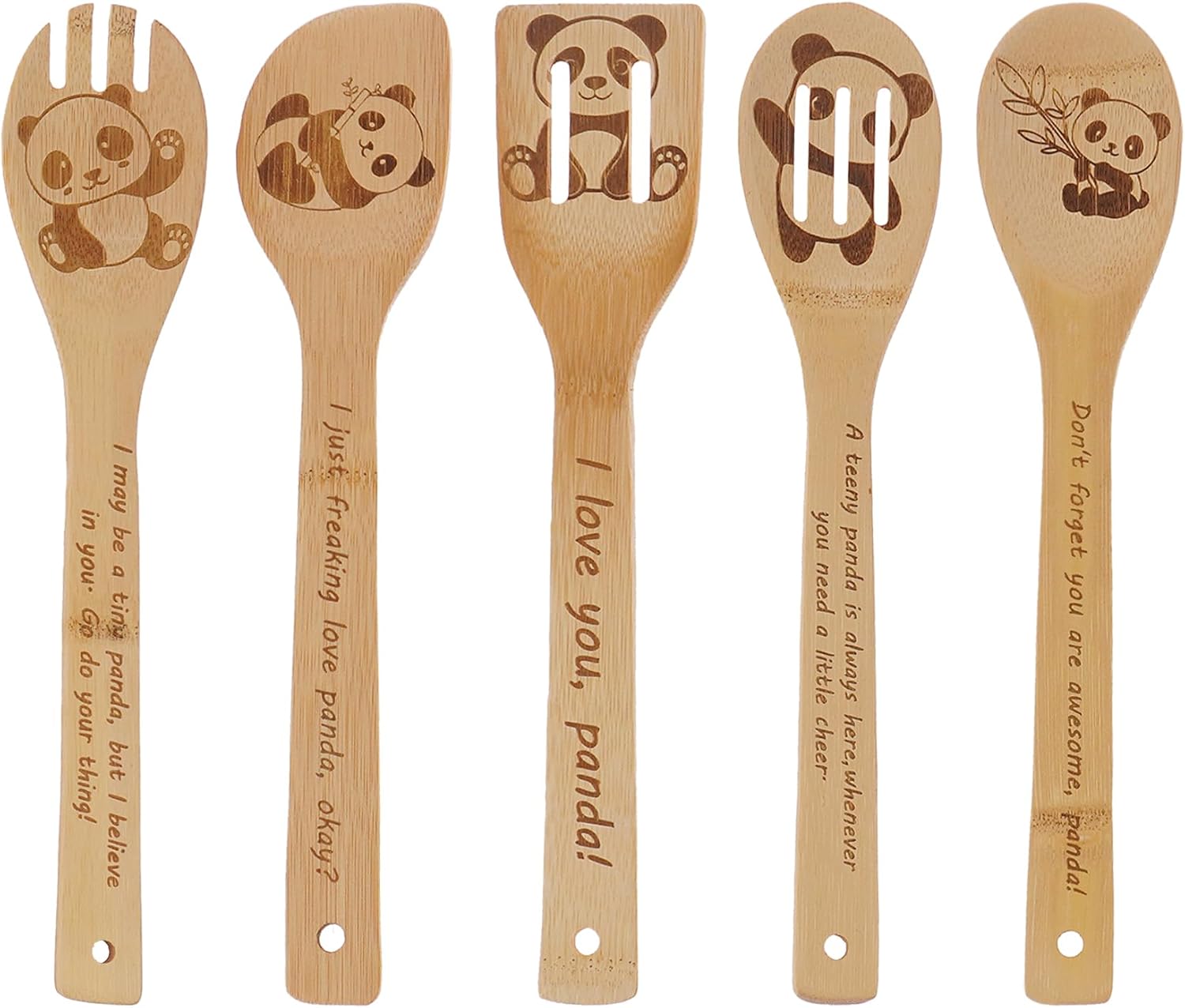 HUVBNAWQ-5PCS Panda Wooden Cooking Spoons Kitchen Decor Panda Gifts for ...