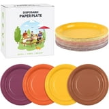 HUVBNAWQ-60 Pieces Disposable Paper Plates 9 Inch Heavy Duty Dinner ...