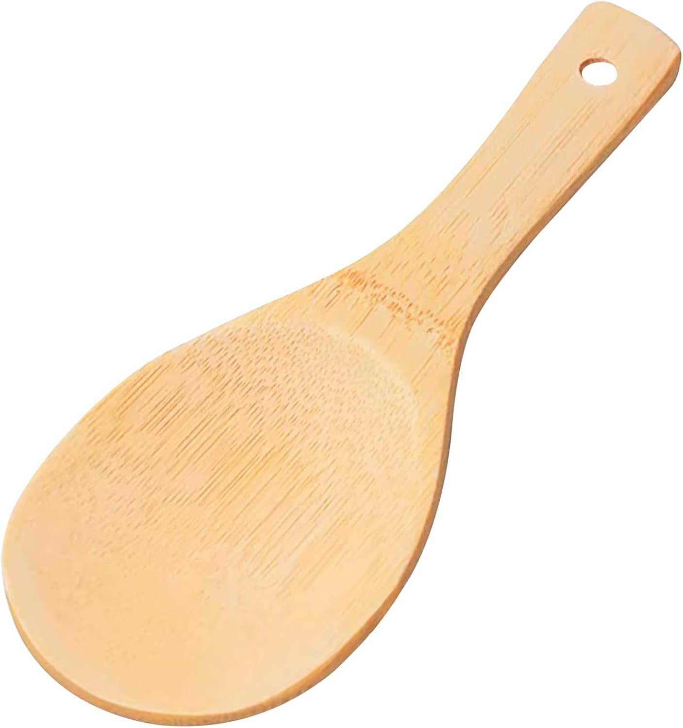 HUVBNAWQ-Bamboo Rice Paddle - 20cm Natural Wood Non-Stick Rice Scooper ...