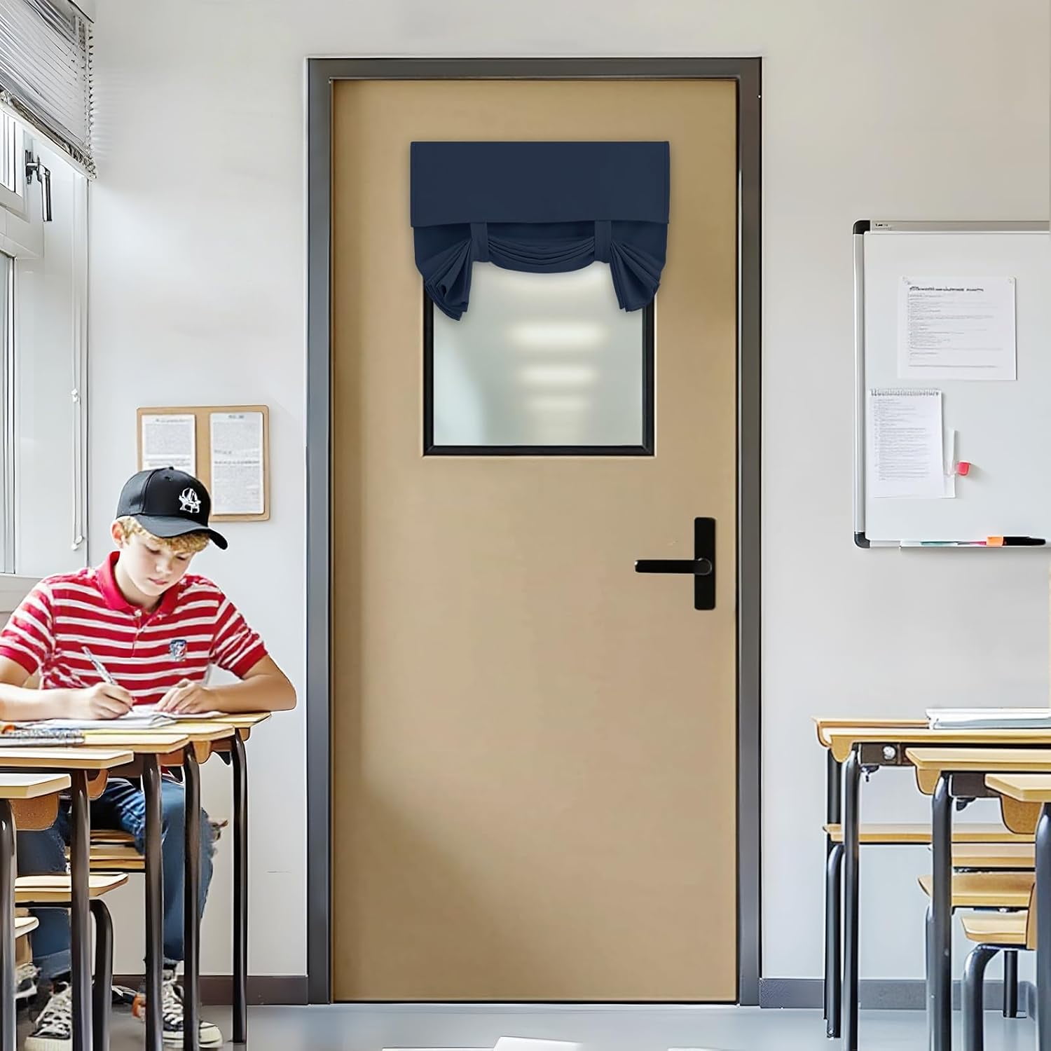HUVBNAWQ-Classroom Door Window Curtain - Short Panel Side Light ...