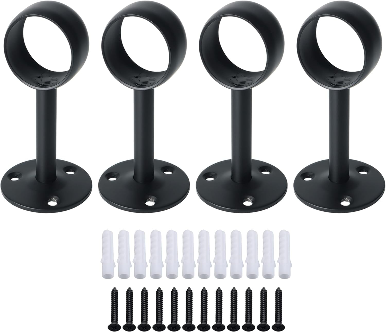HUVBNAWQ-Curtain Rod Holder Bracket 32mm Dia,Closet Rod Holders Wall ...