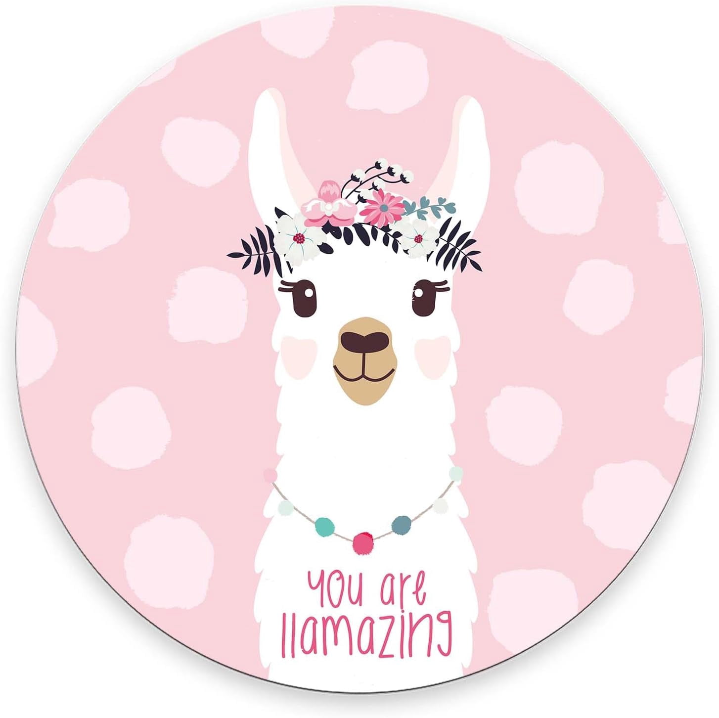 HUVBNAWQ-Cute Llama Mouse Pad, Funny Quote You are llamazing Mouse Pad ...