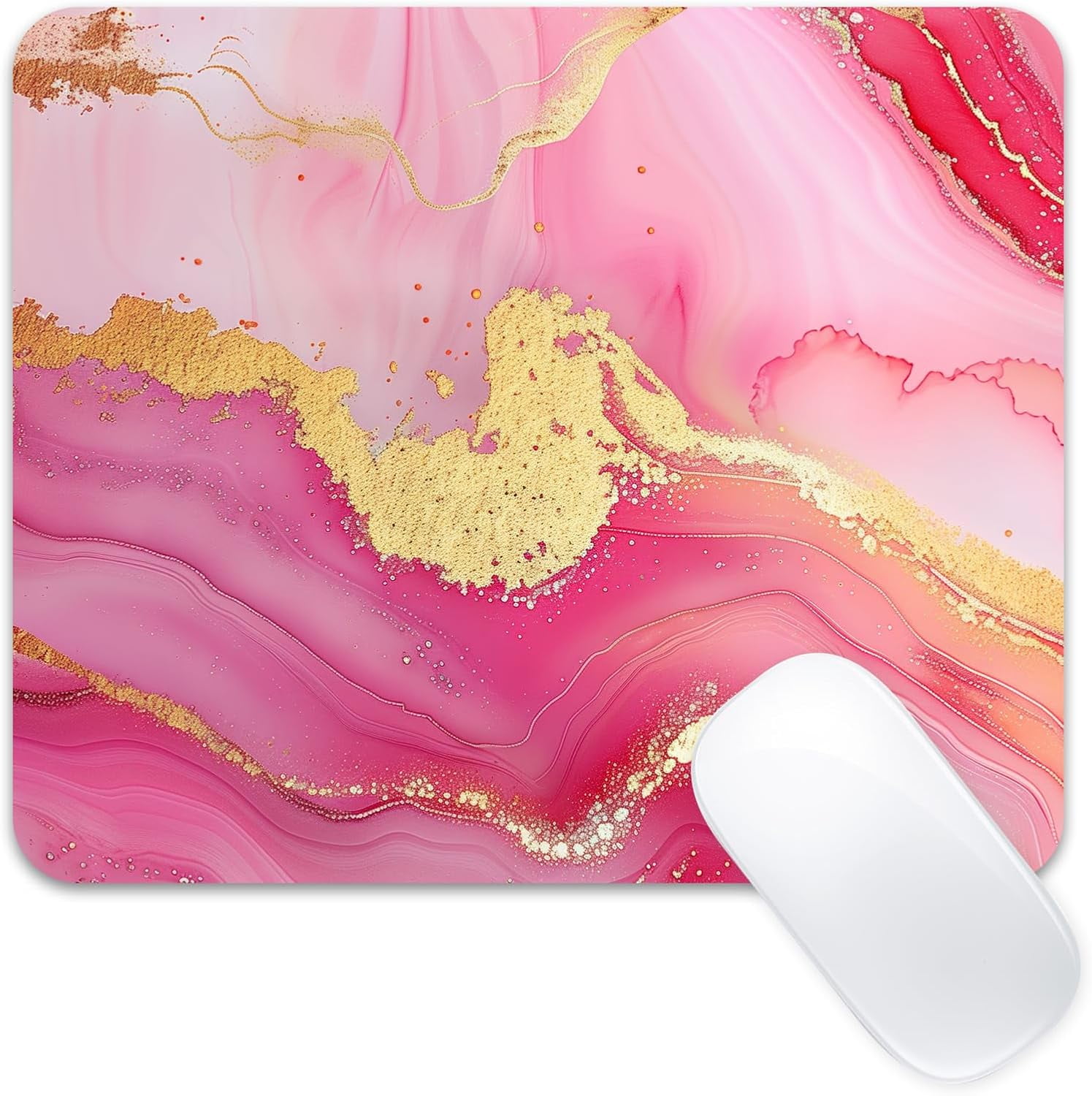 HUVBNAWQ-Cute Mousepad Computer Pink Kawaii Mousepad Aesthetic Rose ...