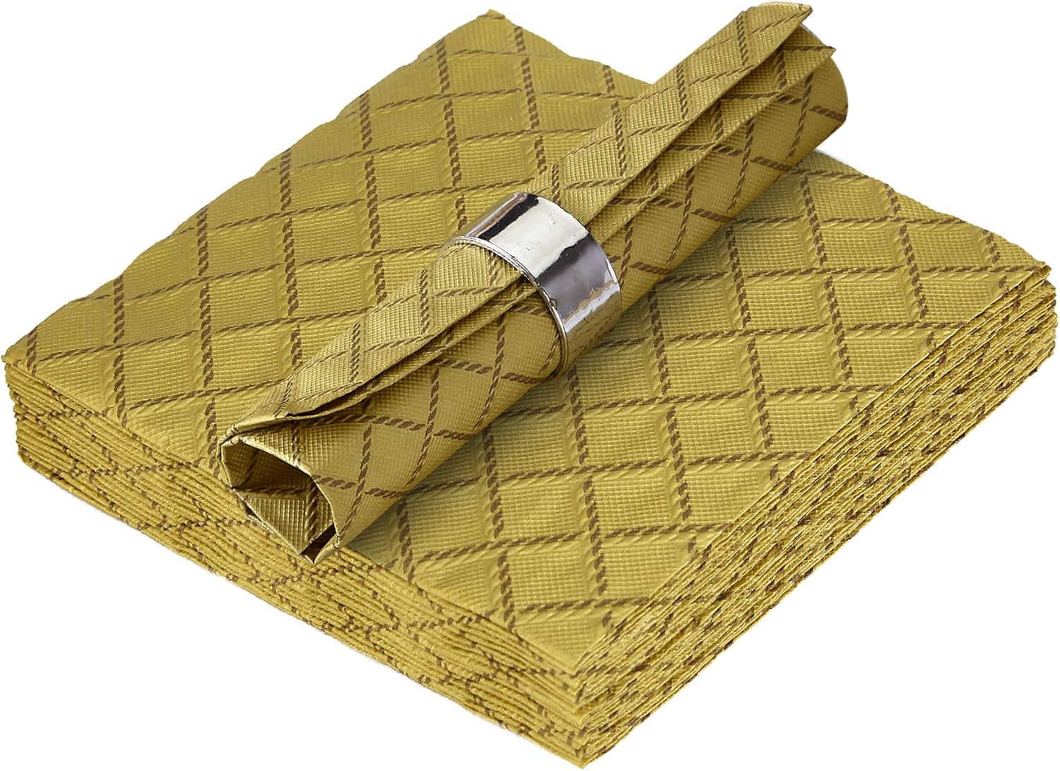HUVBNAWQ-DISPOSABLE QUILTED COCKTAIL NAPKINS | European Made Linen Like ...