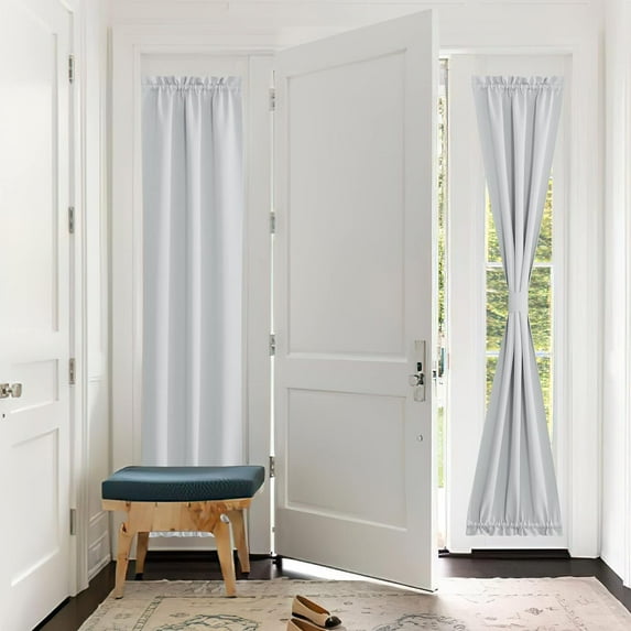 HUVBNAWQ-Door Curtain Panel - Heavy-Duty Solid Rod Pocket Blackout ...