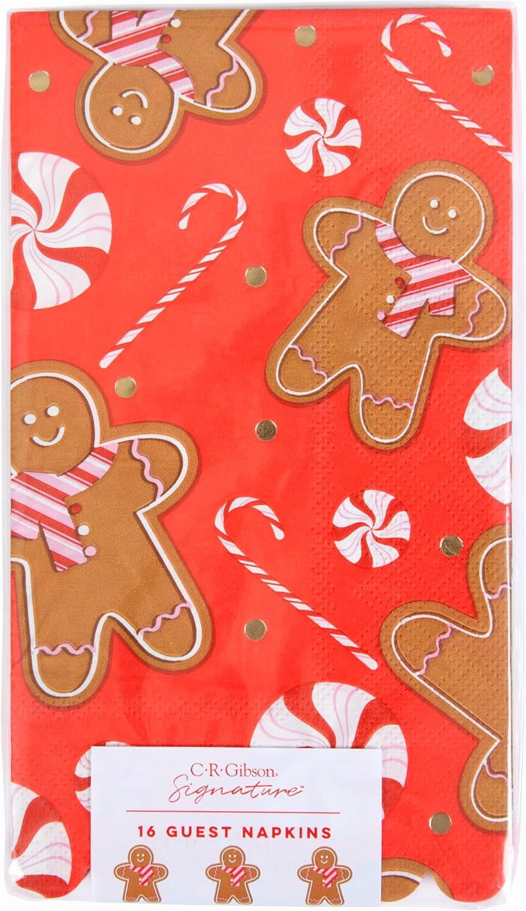 HUVBNAWQ-Guest Dinner Napkins, Holiday Gingerbread - Scallop Edge, Die ...