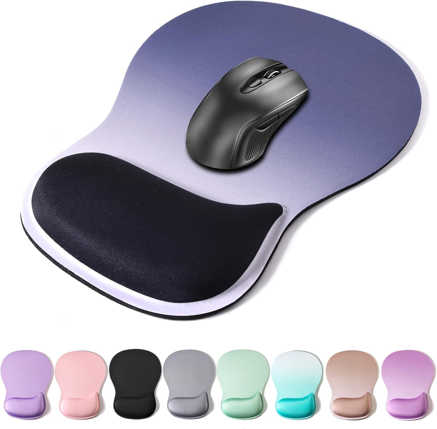 HUVBNAWQ-Mouse Pad Wrist Support, Ergonomic Mousepad with Memory Foam ...