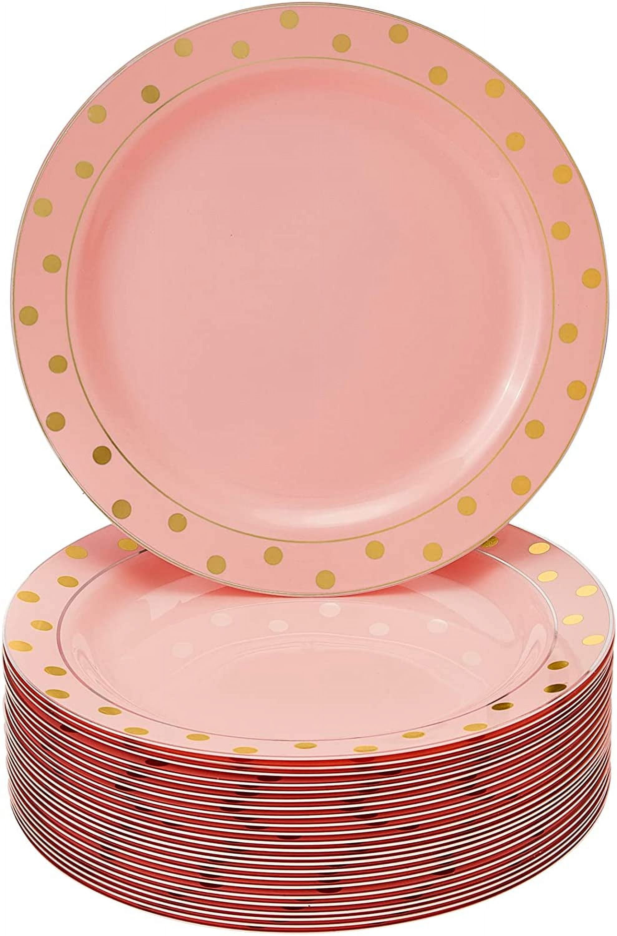 HUVBNAWQ-SILVER SPOONS Elegant Disposable Plates For Party - (24 Piece ...