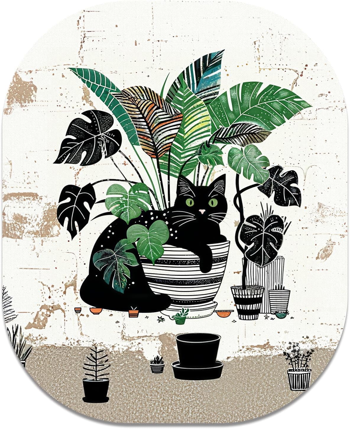 HUVBNAWQ-Small Mouse Pad, 6 x 7 Inch, Oval Mini Mouse Pad with Non-Slip ...