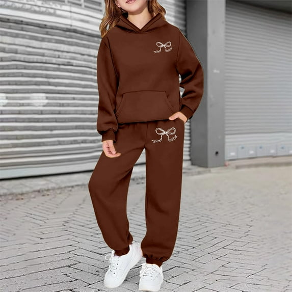 HUXUN-Girls Clothing Set Letter Print Hoodie And Pants Casual Fashion ...