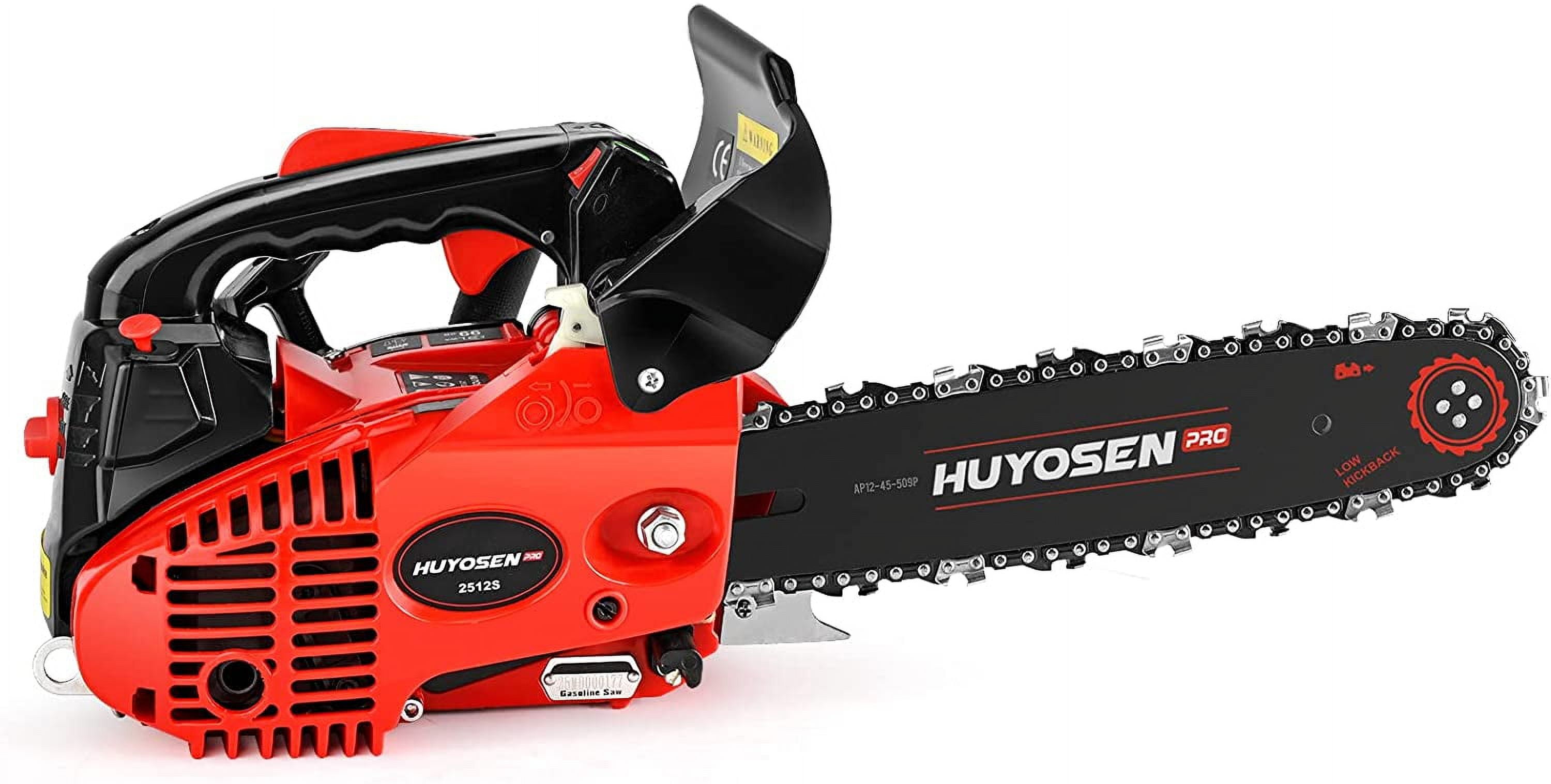 HUYOSEN PRO 25cc 2-Stroke Gas Chainsaw, 12-Inch Chain for Cutting ...