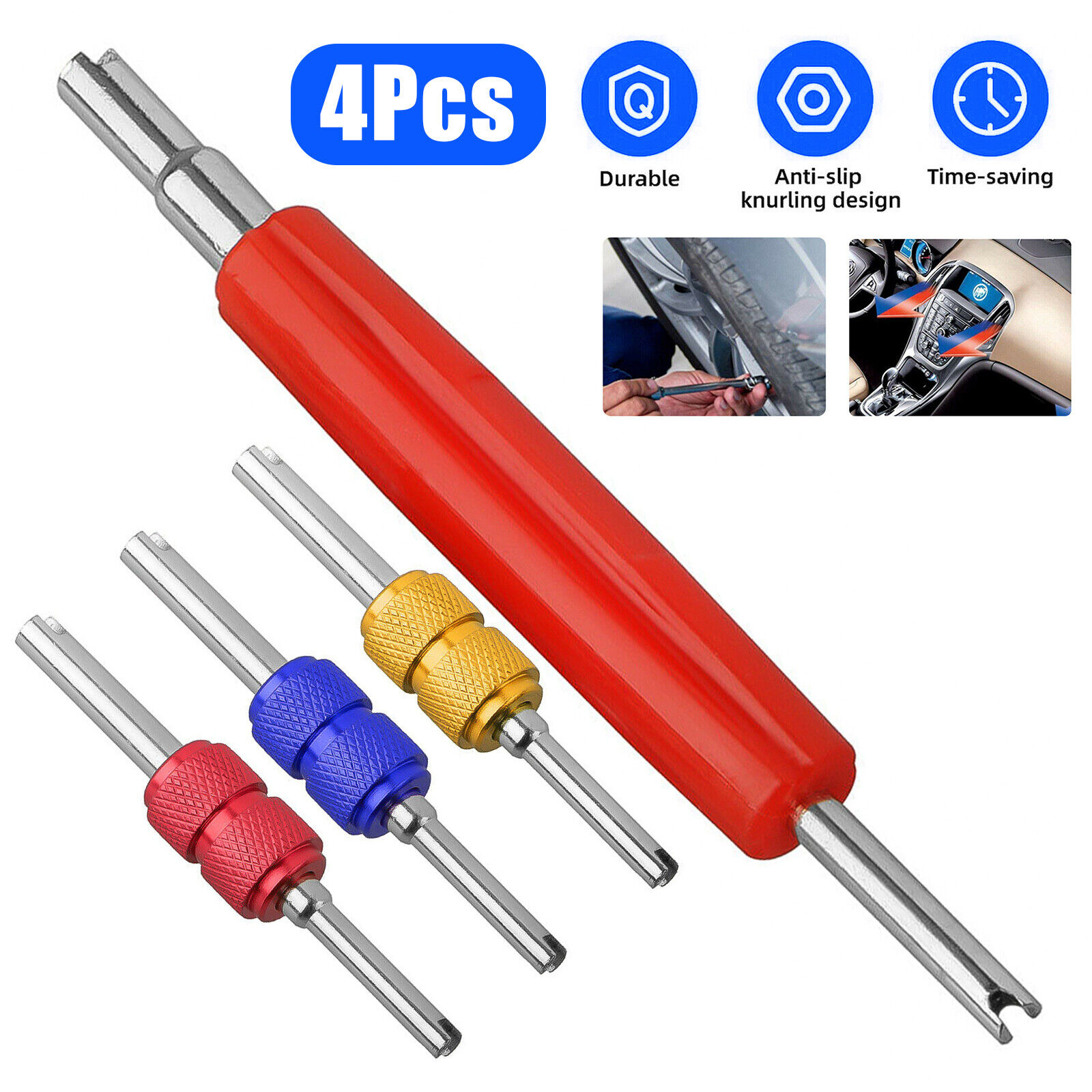 HVAC AC Schrader Valve Core Remover 2 Size Installer Tool for ...