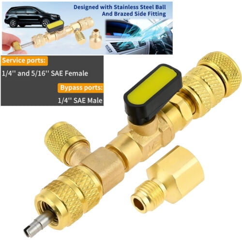 HVAC AC Schrader Valve Core Remover Dual Size 1/4" 5/16" Port Installer ...