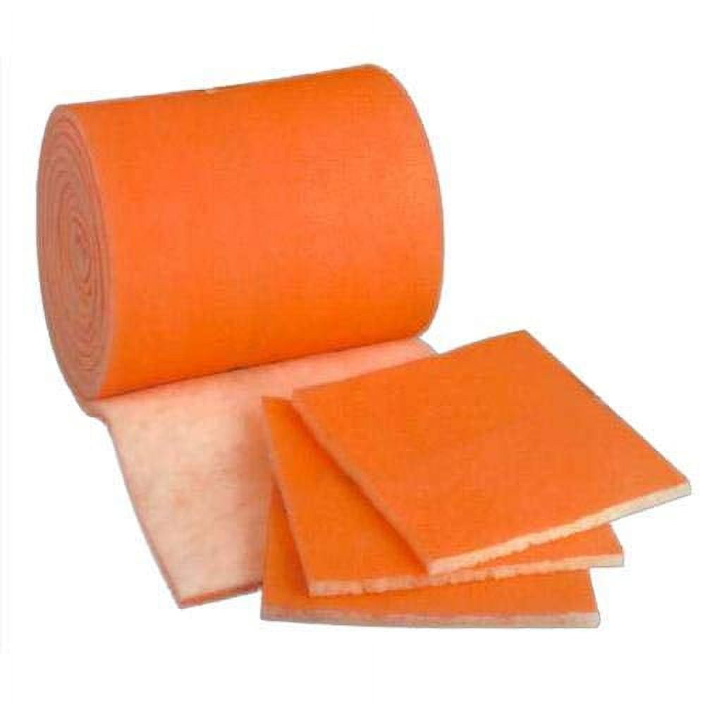 HVAC/Air Filter Media Roll, Orange/White MERV8 Polyester Media with a ...
