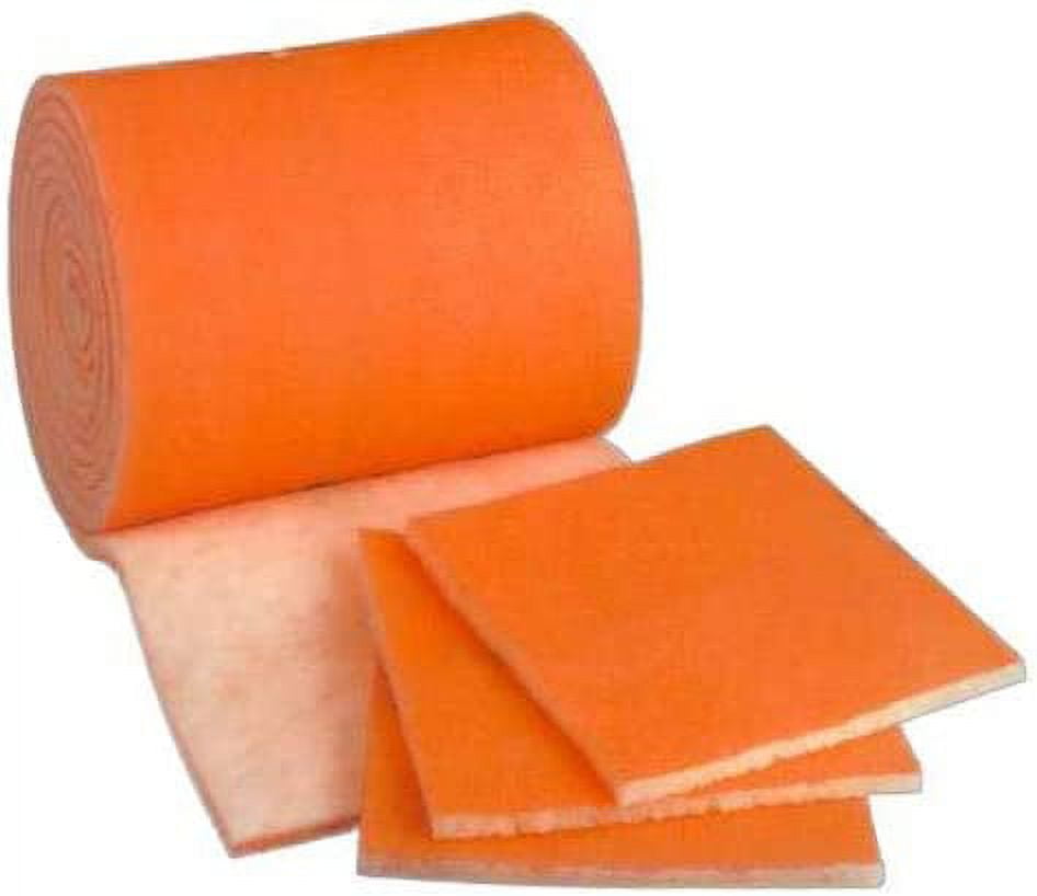 HVAC/Air Filter Media Roll, Orange/White MERV8 Polyester Media with a ...