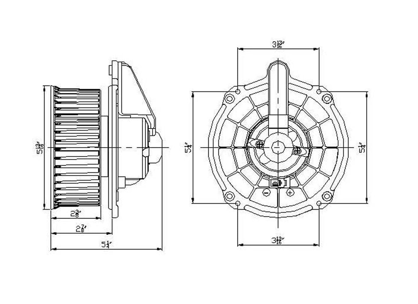 HVAC Blower Motor Fits select: 2000-2004 ISUZU RODEO, 2000-2002 HONDA ...