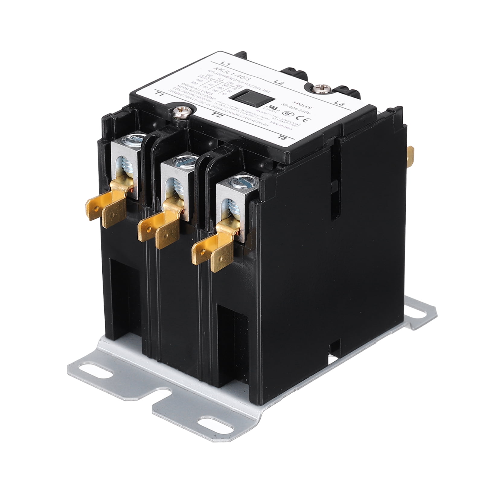 HVAC Contactor, 3 Pole FLA 40 Amps 240V Coil Air Conditioner Contactor ...