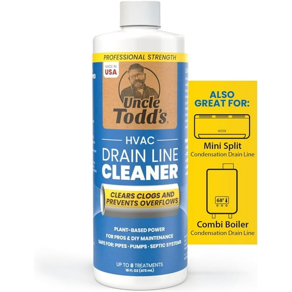 HVAC Drain Line Cleaner – 16oz / 8 Months Supply Bleach-Free, Fast ...