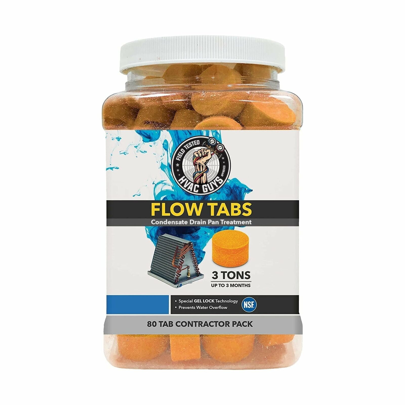 HVAC Guys Flow Tabs Drain Pan Treatment 80 Pack - Walmart.com