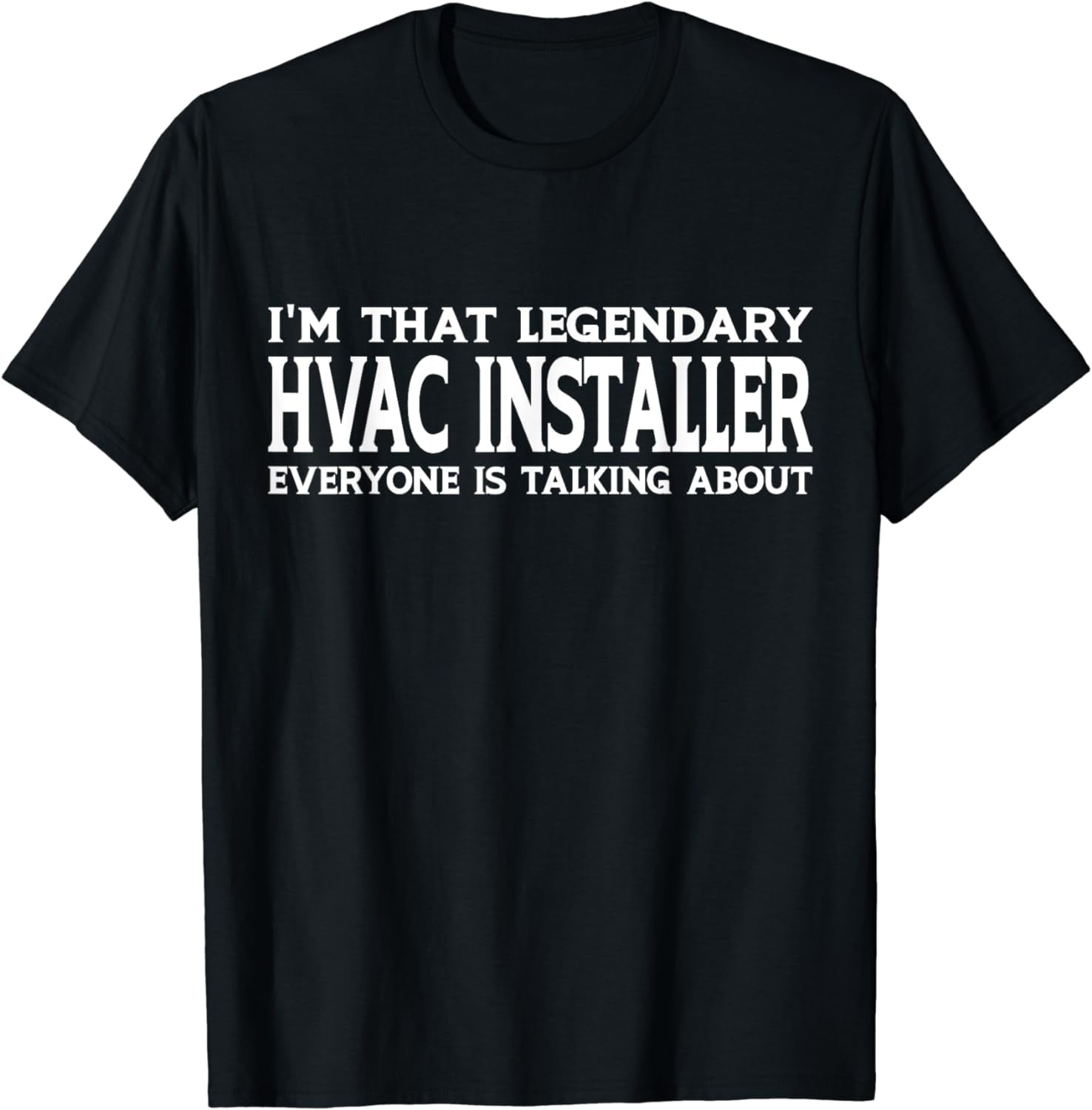 HVAC Installer Job Title Employee Funny HVAC Installer Cotton T-Shirt ...