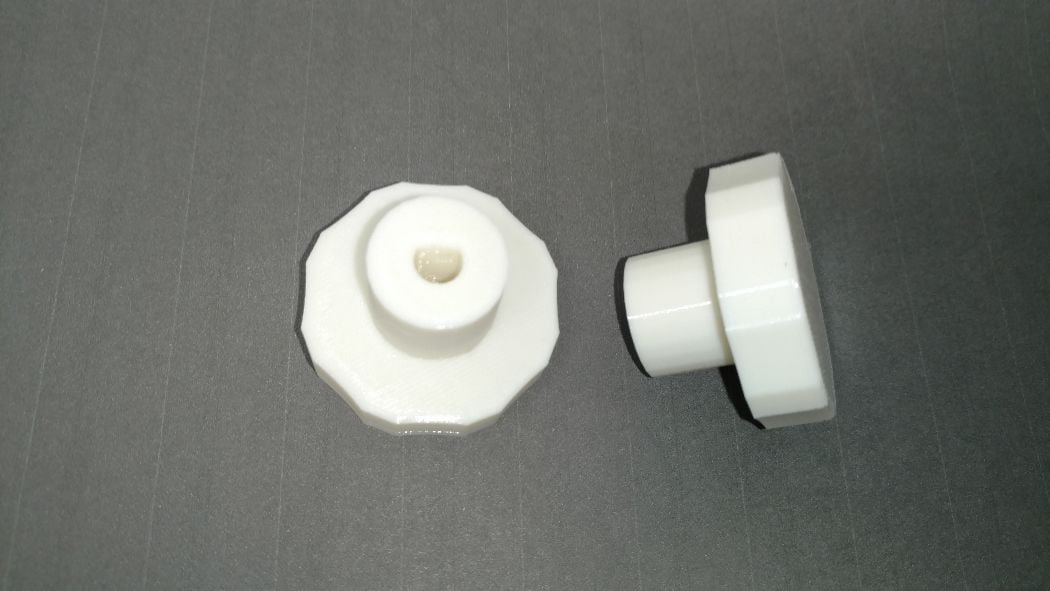 HVAC White Plastic Manual Damper Knob for 0.25 Inch Shaft Dampers ...
