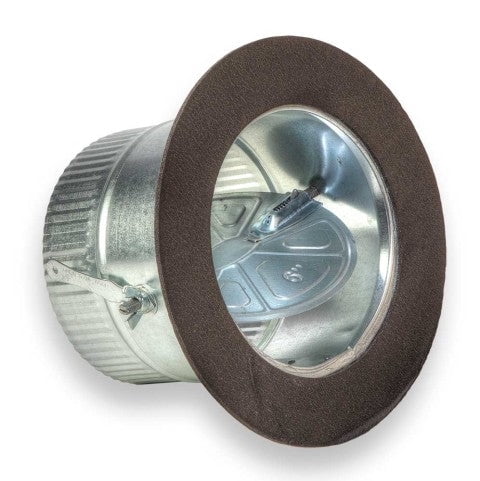 HVAC Premium Stick-on Collar Duct with Damper | 16" 30-Gauge Galvanized ...