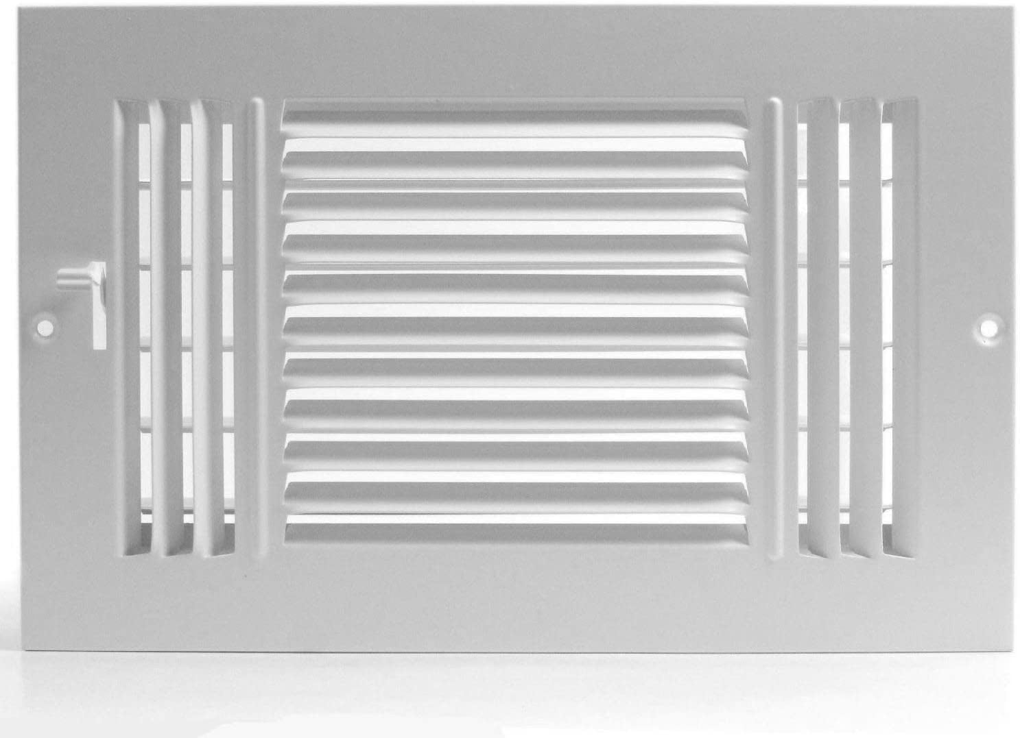 HVAC Premium White 6wx8L Heating & Cooling Flat Stamped Face Register ...