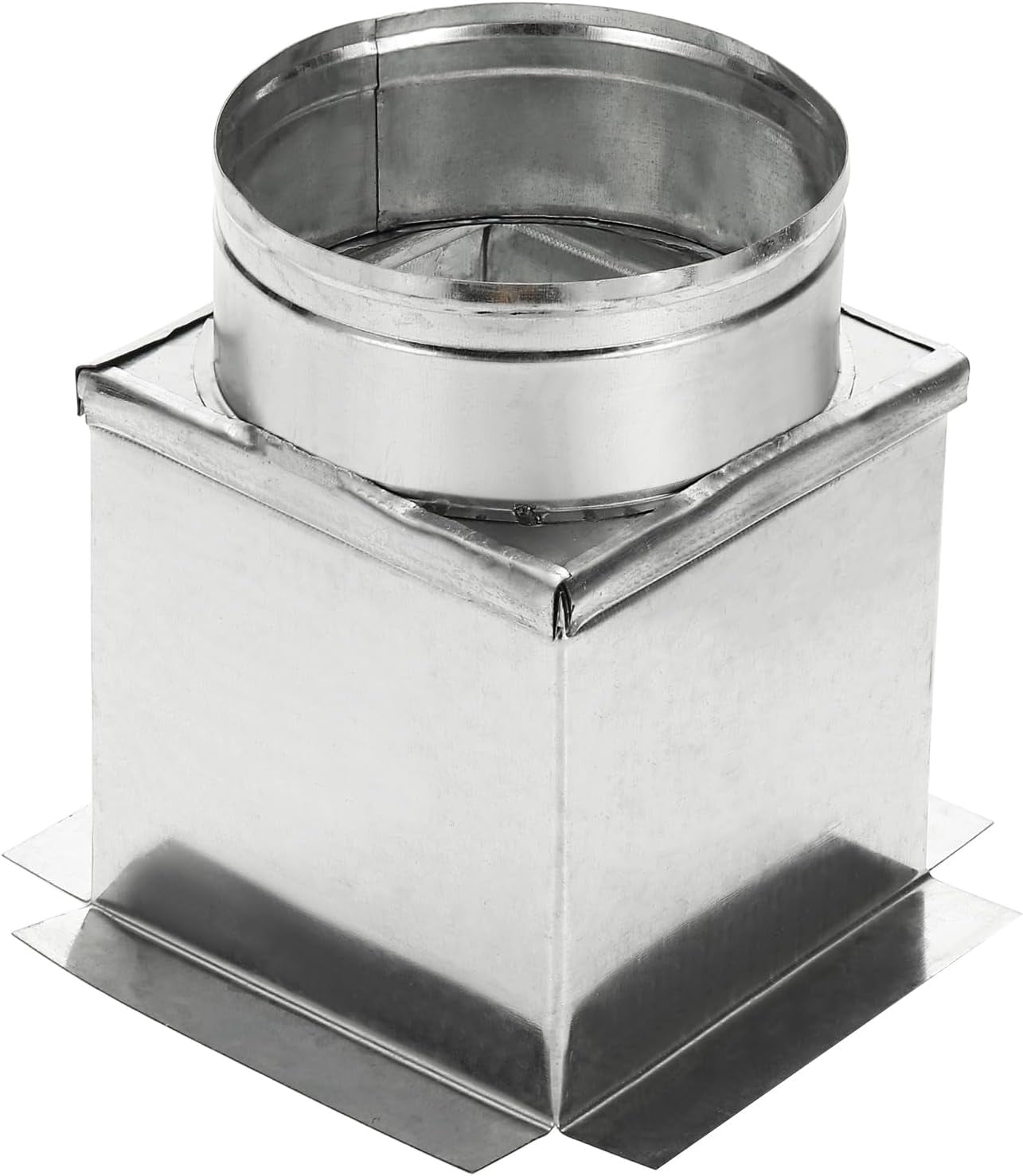 HVAC Straight Through Ceiling Register Box, 6" x 6" x 6" Galvanized ...