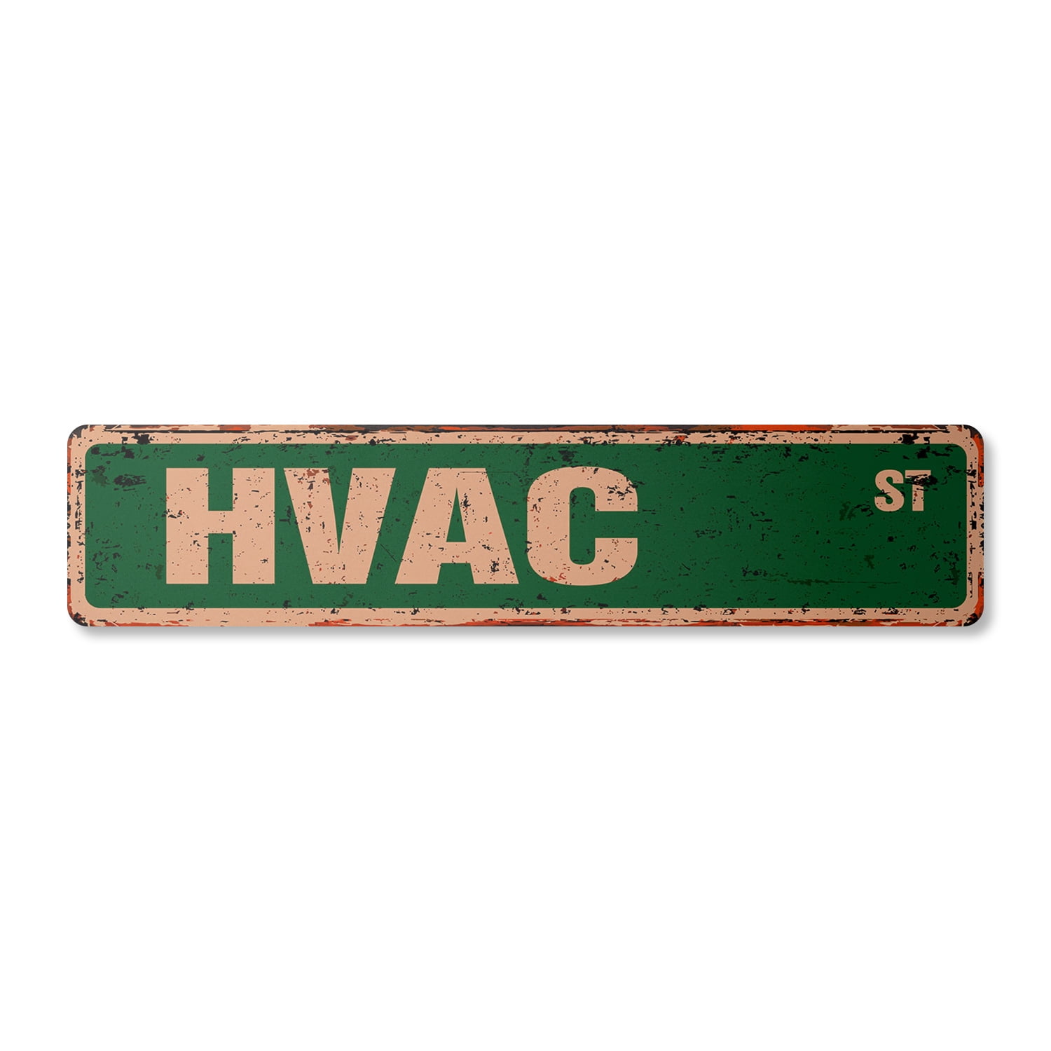 HVAC Vintage Plastic Street Sign high voltage air conditioning ac ...