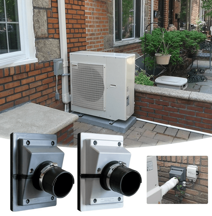 HVAC Wall Penetration & Line-Set Cover Kit, Easy Install Retrofit Wall ...