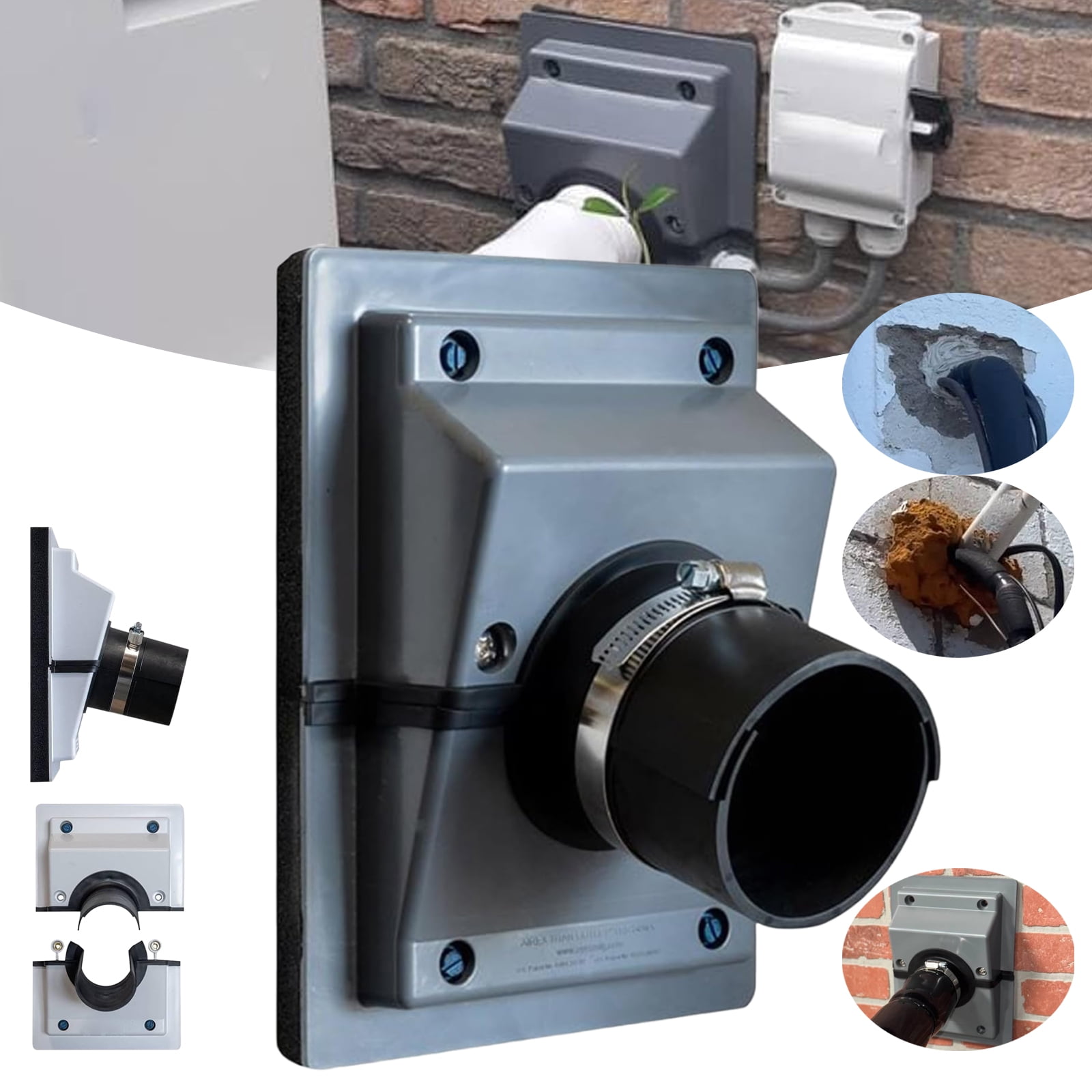 HVAC Wall Penetration & Line-Set Cover Kit Easy Install Split Cover ...