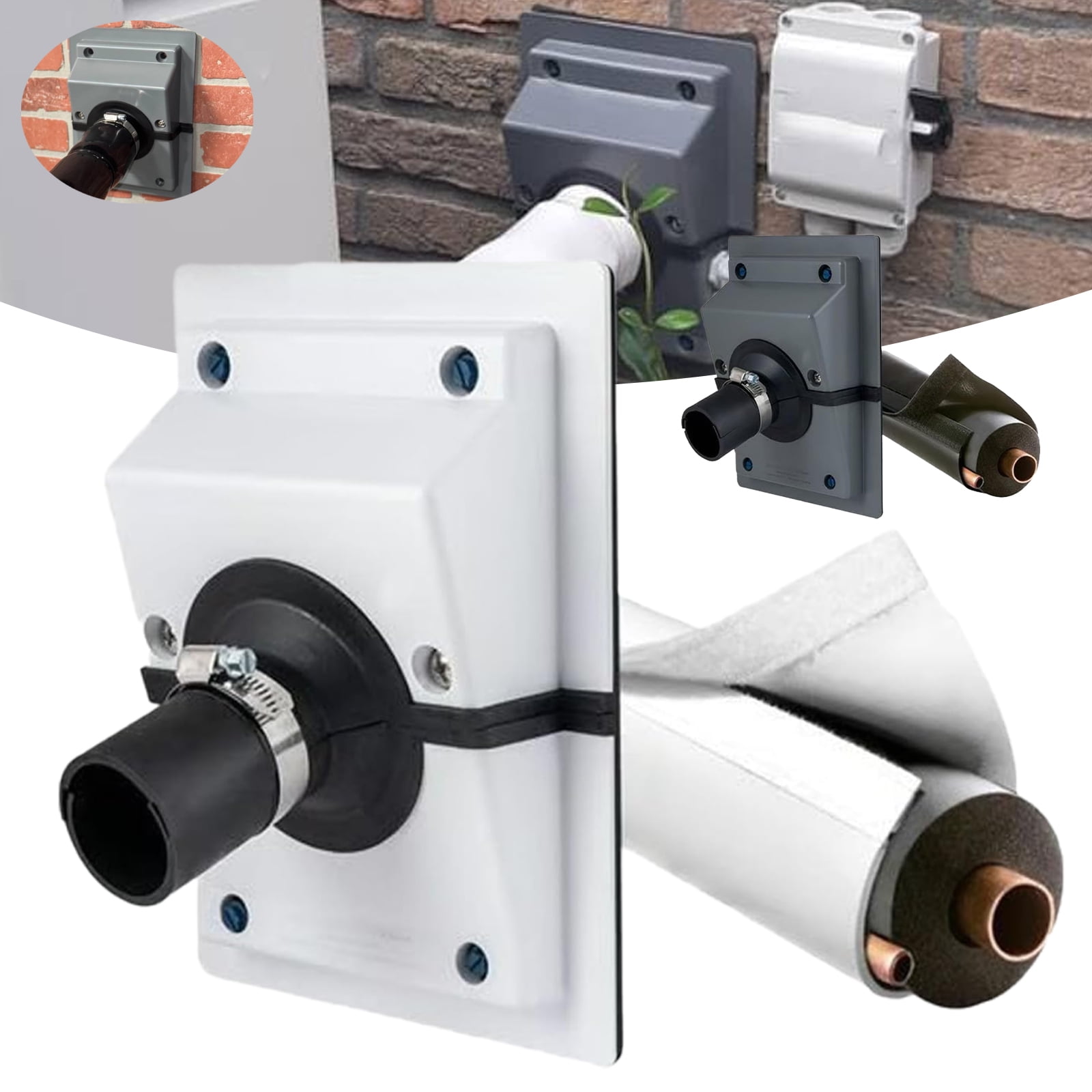 HVAC Wall Penetration & Line-Set Cover Kit Easy Install Split Cover ...