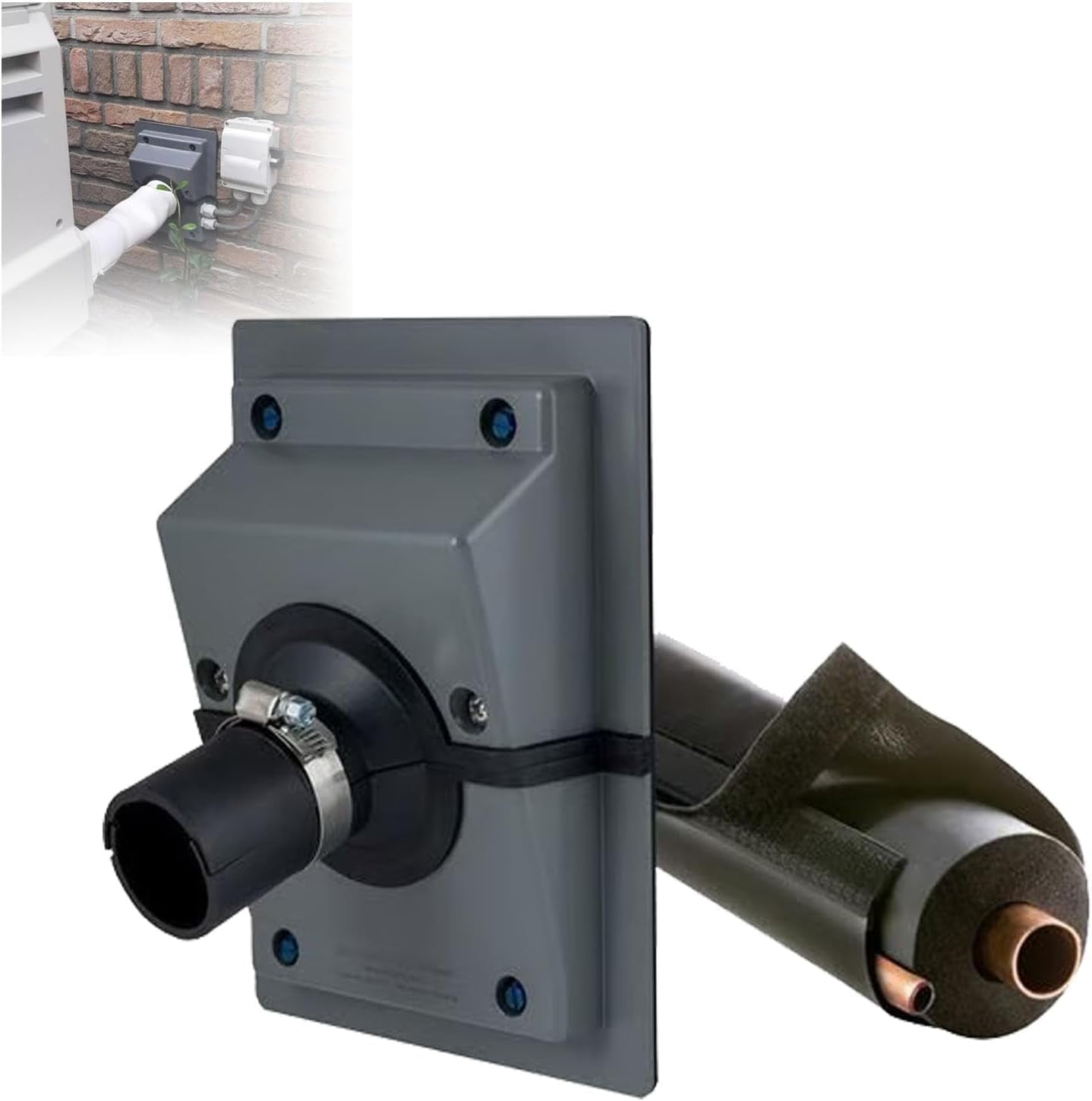 HVAC Wall Penetration & Line-Set Cover Kit, Easy Install Split Cover ...