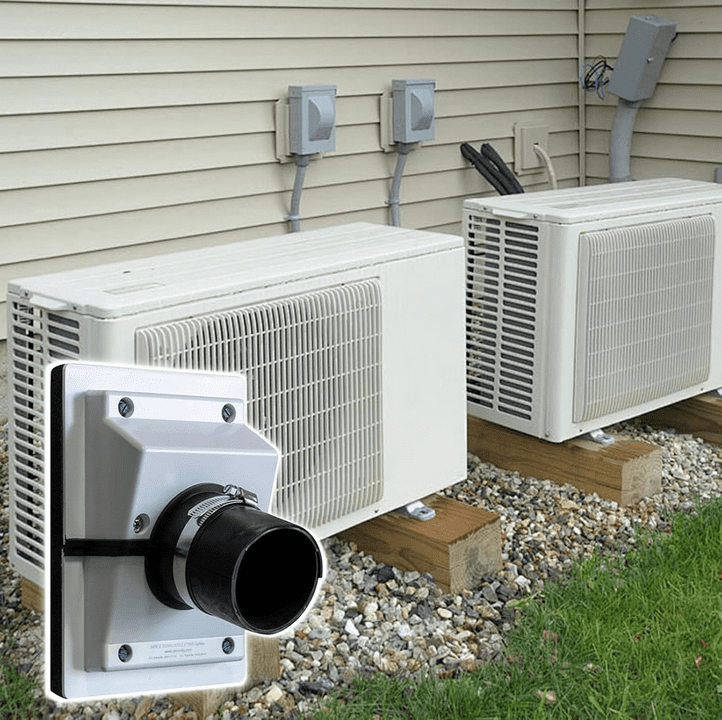 HVAC Wall Penetration & Line-Set Cover Kit, Easy Install Split Cover Wall Sleeve for AC Line Set ...