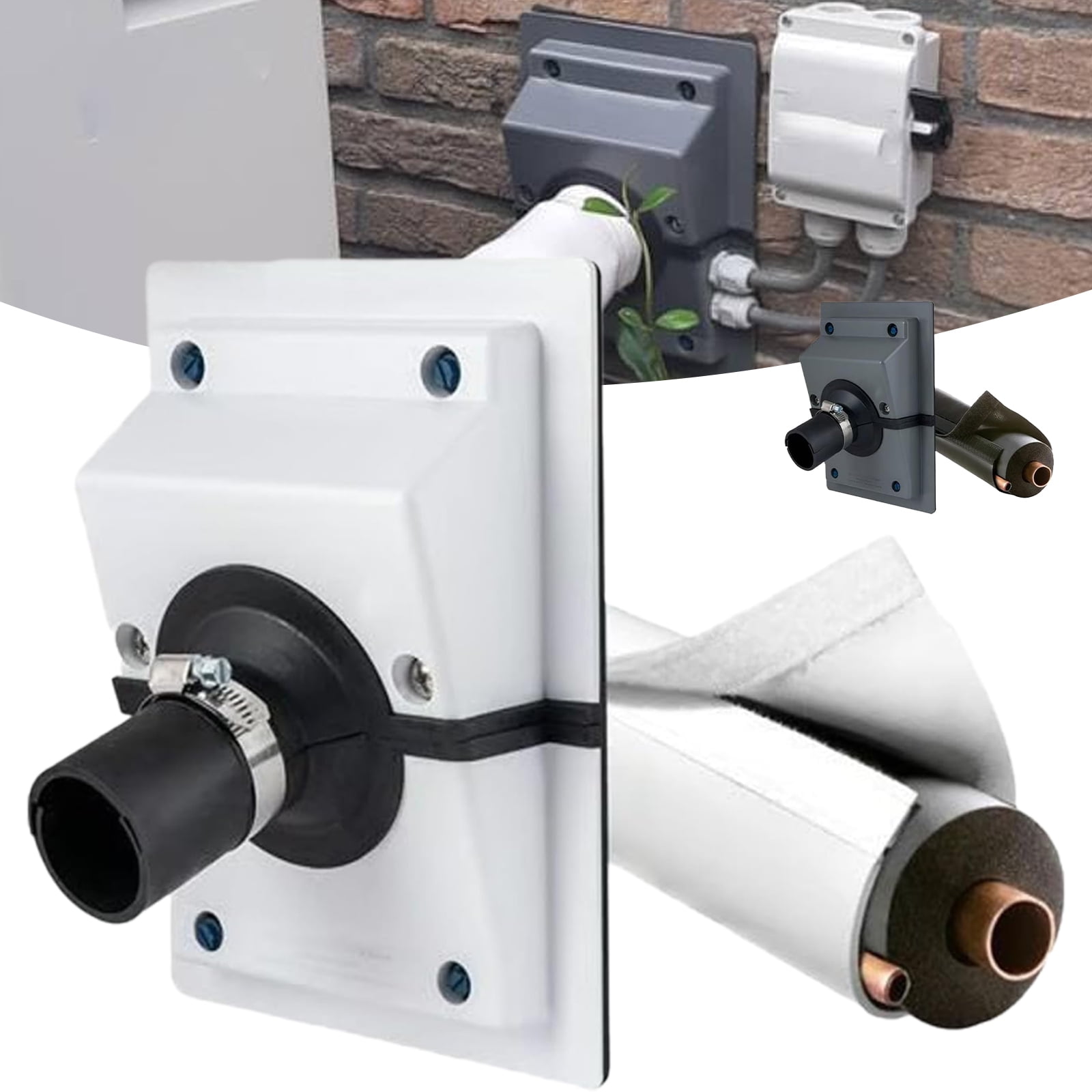 HVAC Wall Penetration & Line-Set Cover Kit Easy Install Split Cover ...
