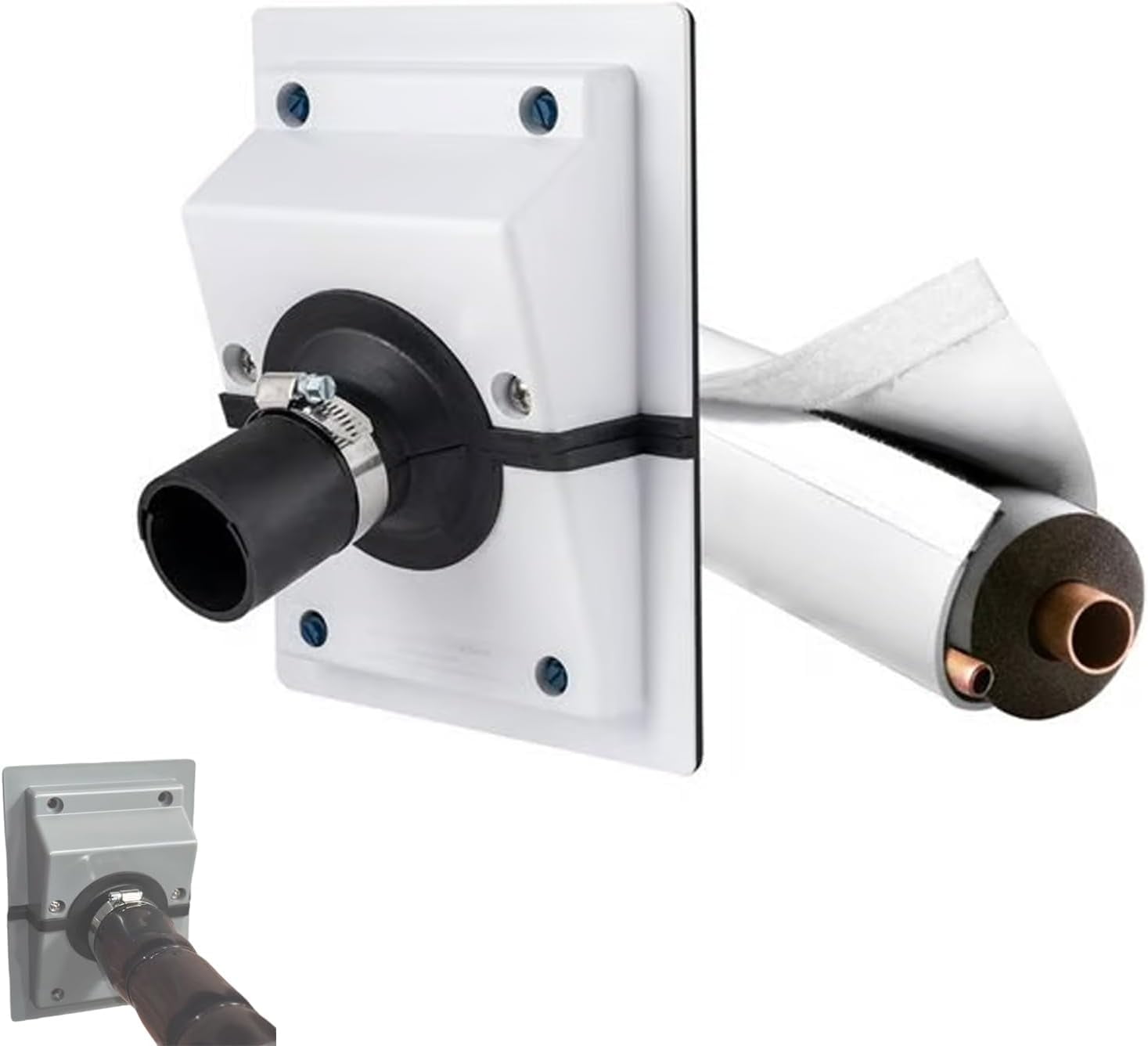 HVAC Wall Penetration & Line-Set Cover Kit , HVAC Copper Pipe ...