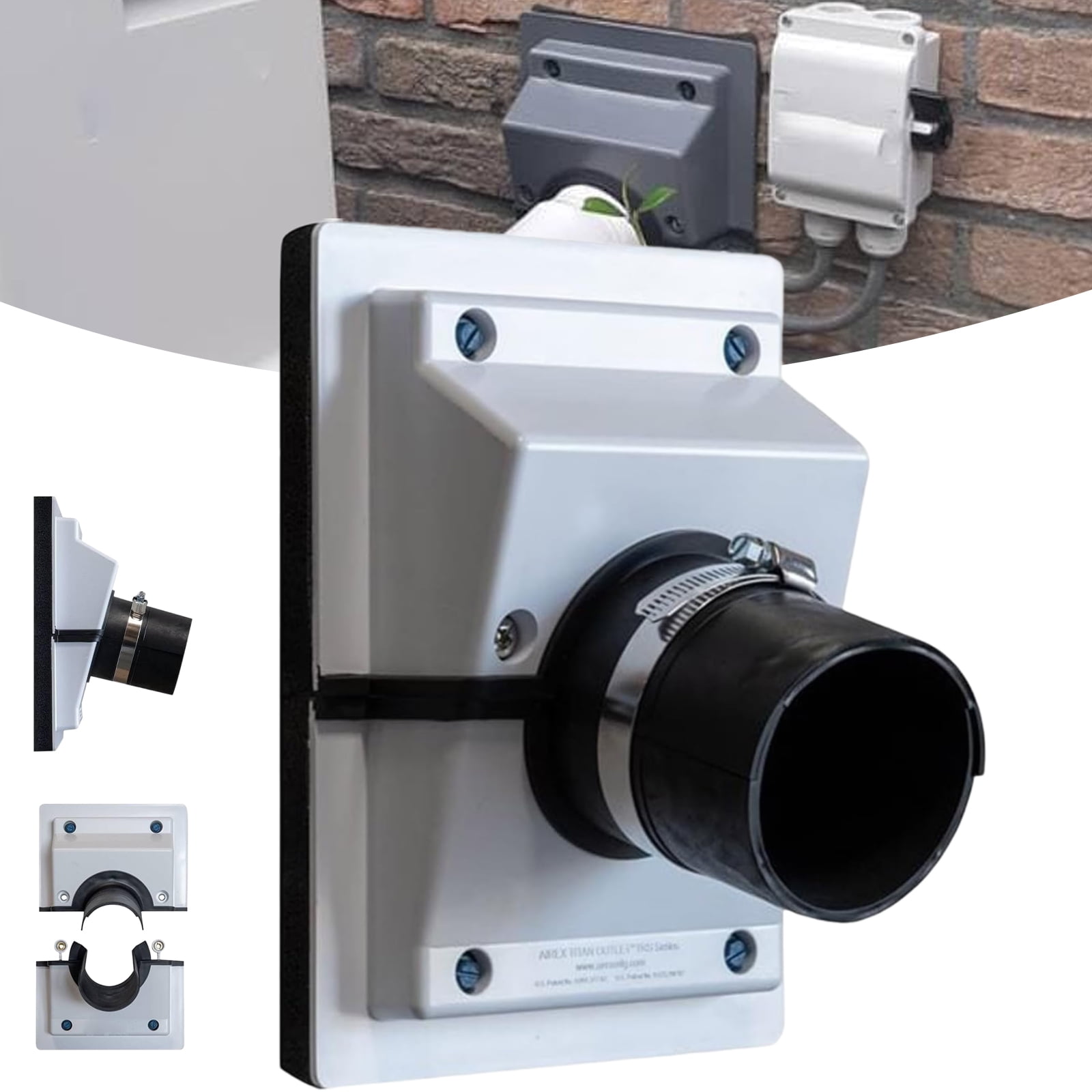 HVAC Wall Penetration & Line-Set Cover Kit Split AC Line-Set Wall Cover ...