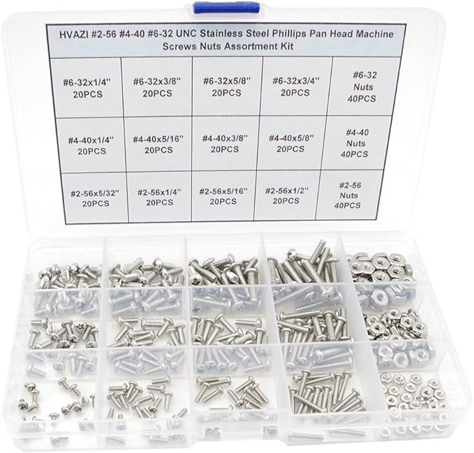 HVAZI #2-56#4-40#6-32 UNC Stainless Steel Phillips Pan Head Machine ...