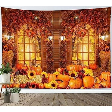 YKCG Autumn Park Scene Fall Trees and Leaves Wall Hanging Tapestry Wall ...