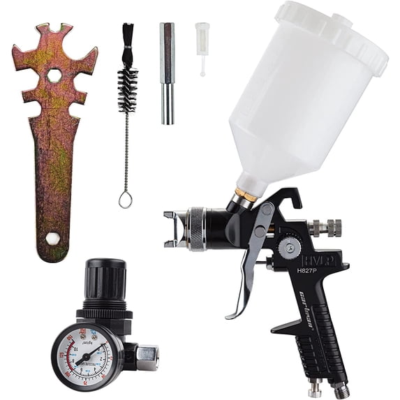 HVLP Gravity Feed Air Spray Gun H827P, 20.2 oz Capacity, Optimal ...