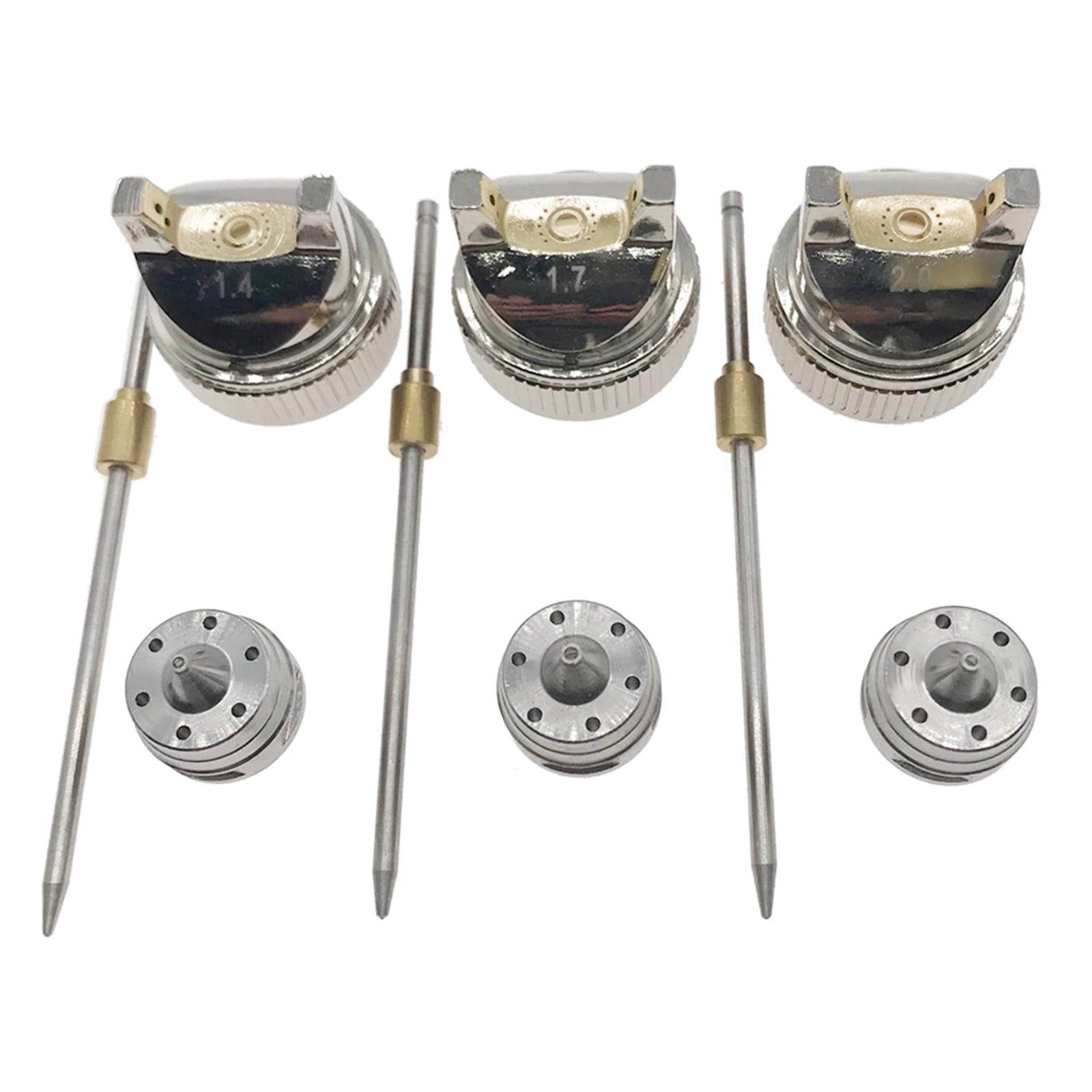 HVLP Gravity Feed Air Spray Gun Nozzle Replace Nozzle Kit 1.4 mm/1.7mm ...