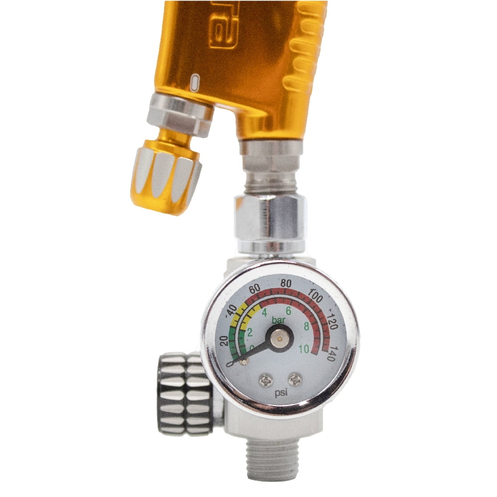 HVLP/LVLP Spray Gun Air Regulator with Pressure Gauge and Air Flow ...