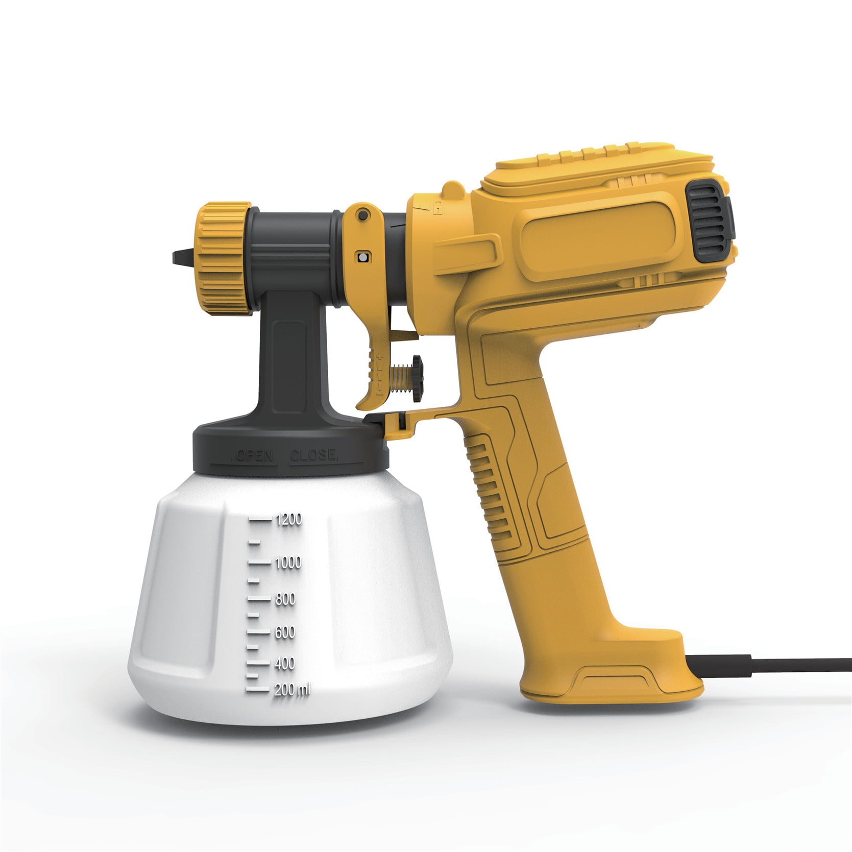 HVLP Paint Spray Gun, 800W Electric Paint Sprayer with 1200ML Container ...