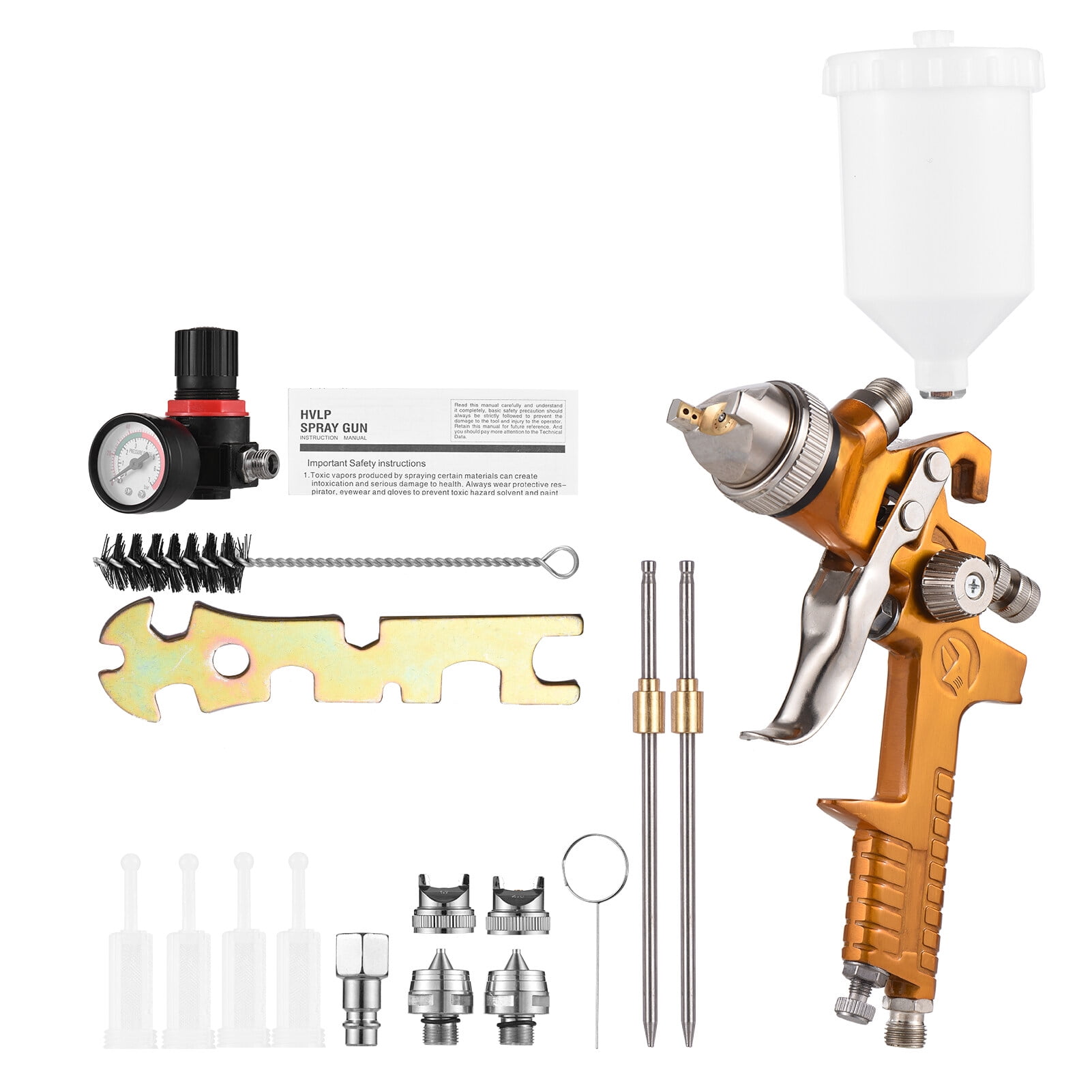 HVLP Spray Gun Painting Gun Sprayer Spray-machine Gravity-Feed Airbrush ...