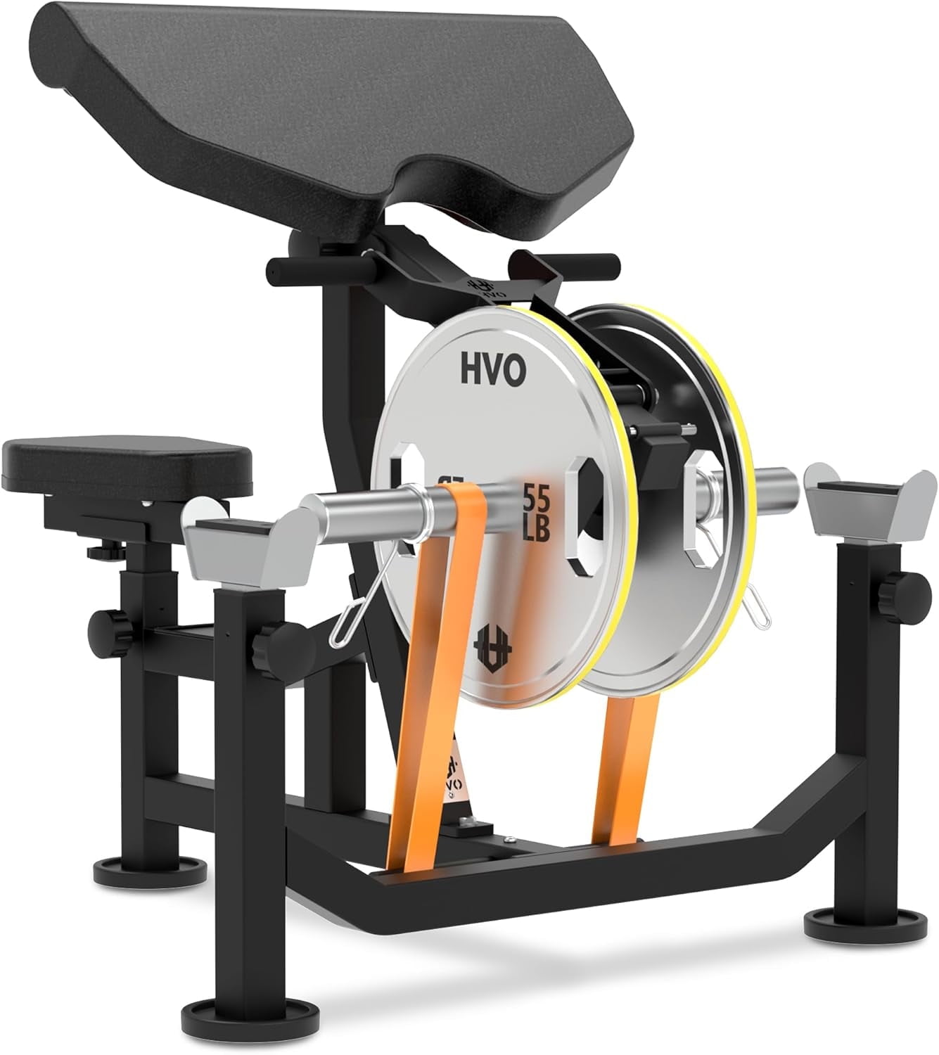 HVO Preacher Curl Machine Bicep: Bench Tricep Arm Attachment Barbell ...