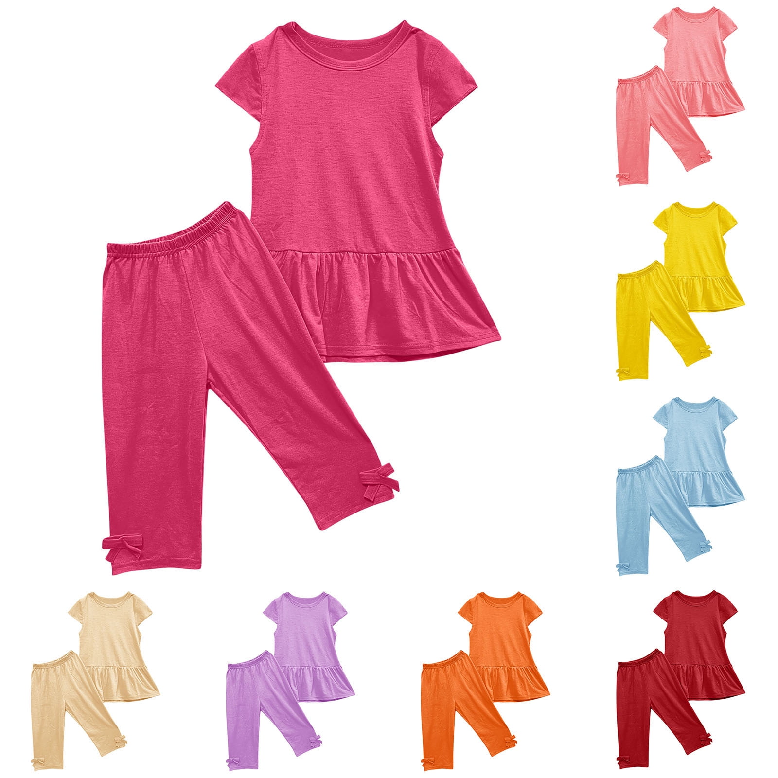 HVOBTTY Kid's Soft Sport Outdoor Sets, Toddler Summer Outfit Sets ...