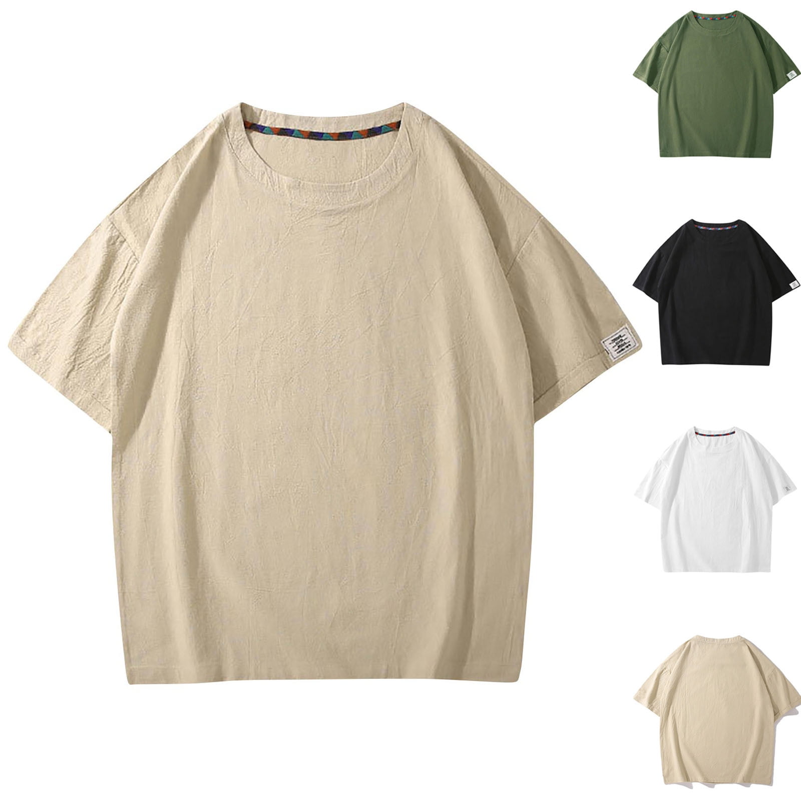 HVOBTTY Mens Soft Versatile Pullover Top, T Shirt for Men Plus Size ...