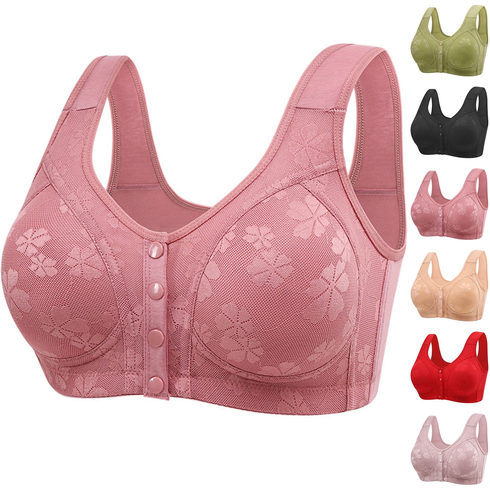 HVOBTTY Push Up Bra, Bras for Women Plus Size, Women's Non Magnetic and ...